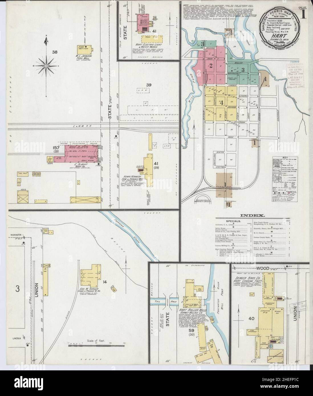 Map of hart michigan hi-res stock photography and images - Alamy