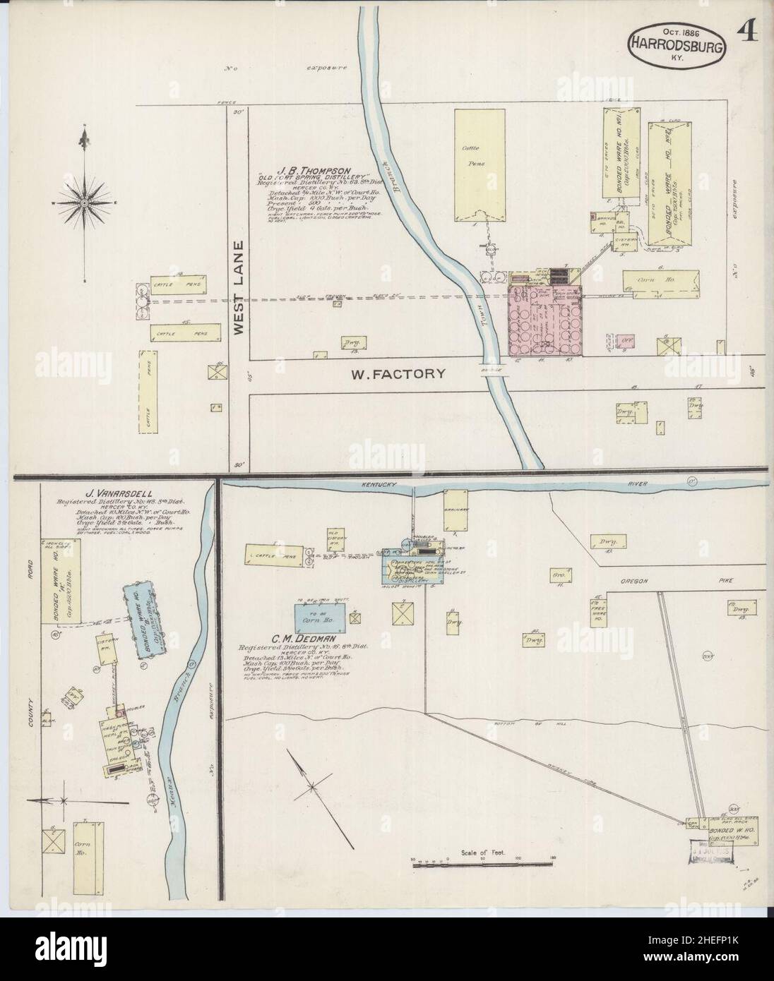 Map of harrodsburg hi-res stock photography and images - Alamy
