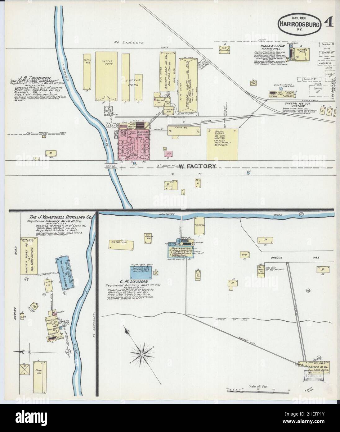 Harrodsburg kentucky map hi-res stock photography and images - Alamy