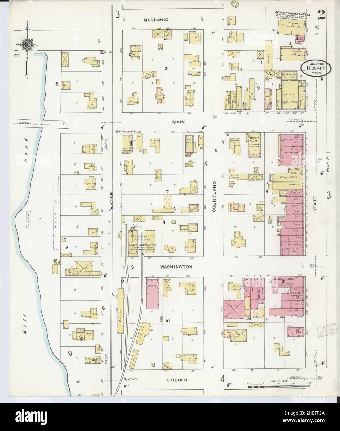 Map of hart michigan hi-res stock photography and images - Alamy