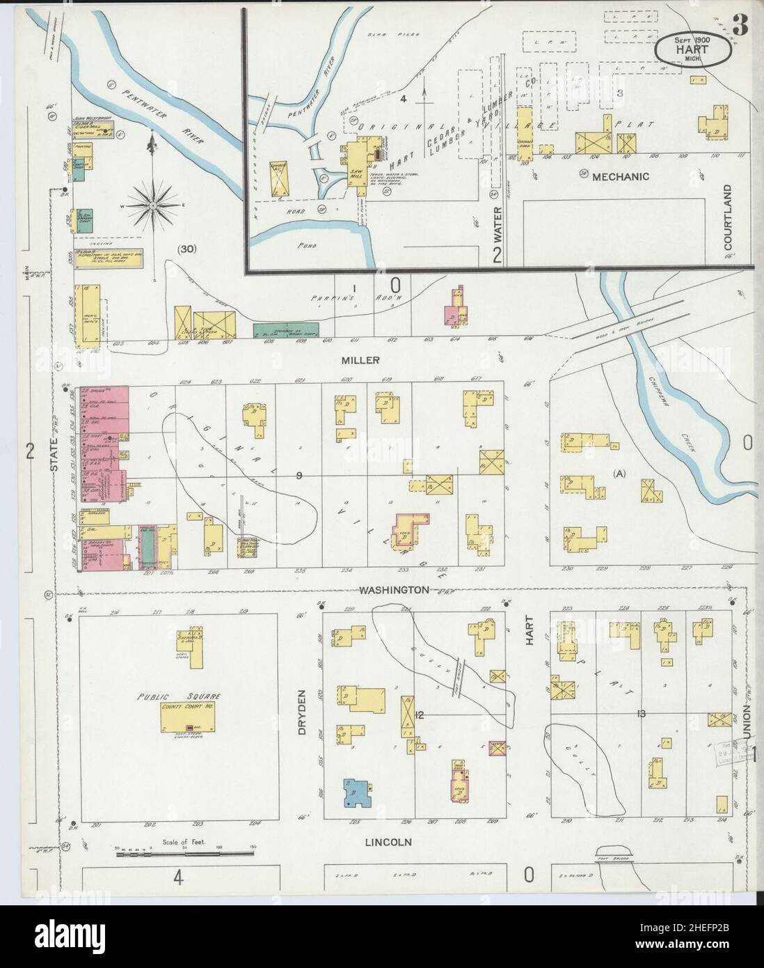 Map of hart michigan hi-res stock photography and images - Alamy