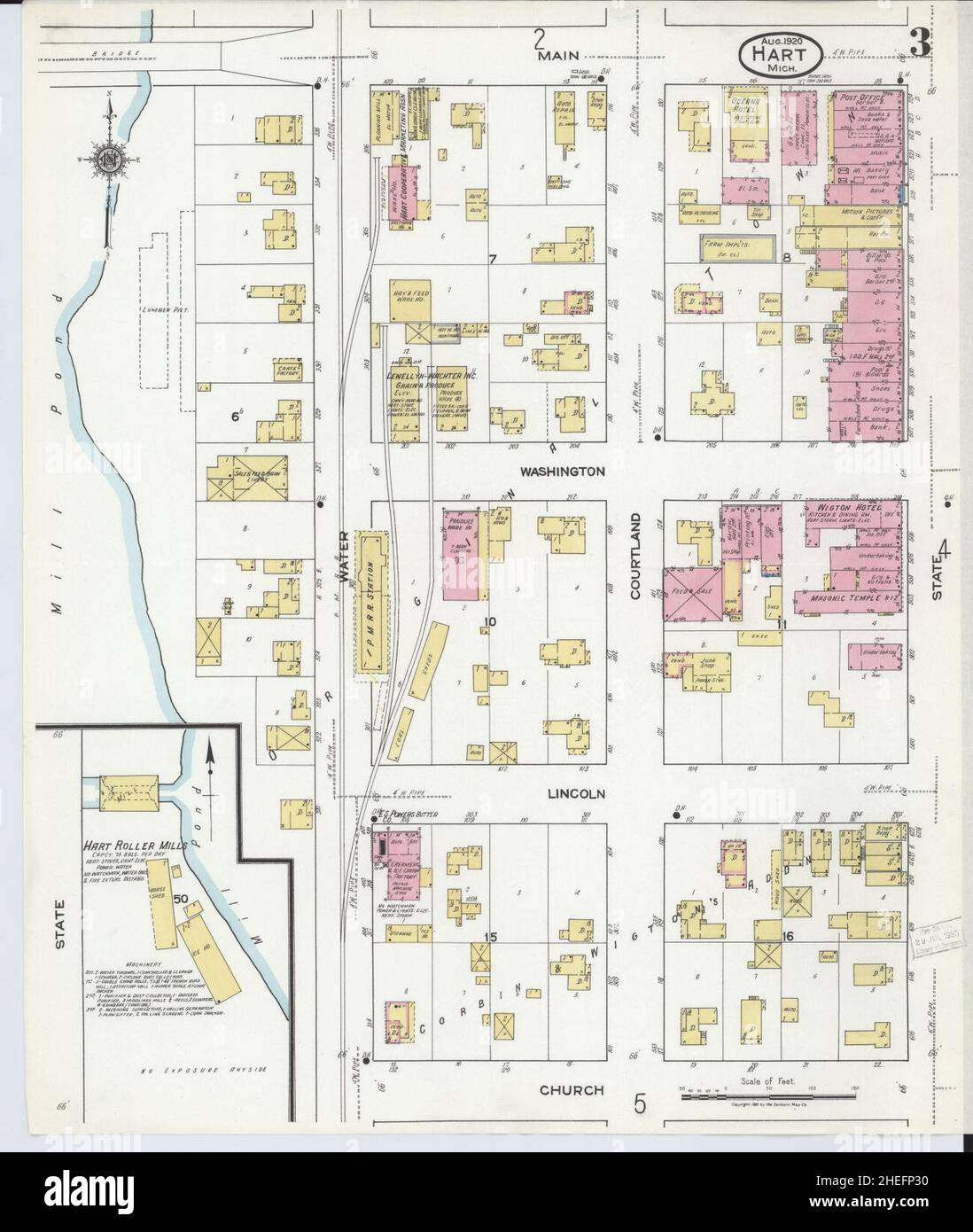 Map of hart michigan hi-res stock photography and images - Alamy