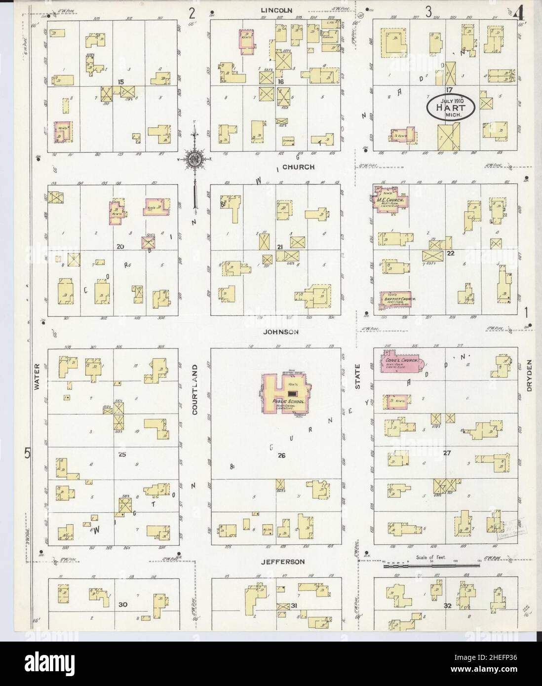 Map of hart michigan hi-res stock photography and images - Alamy