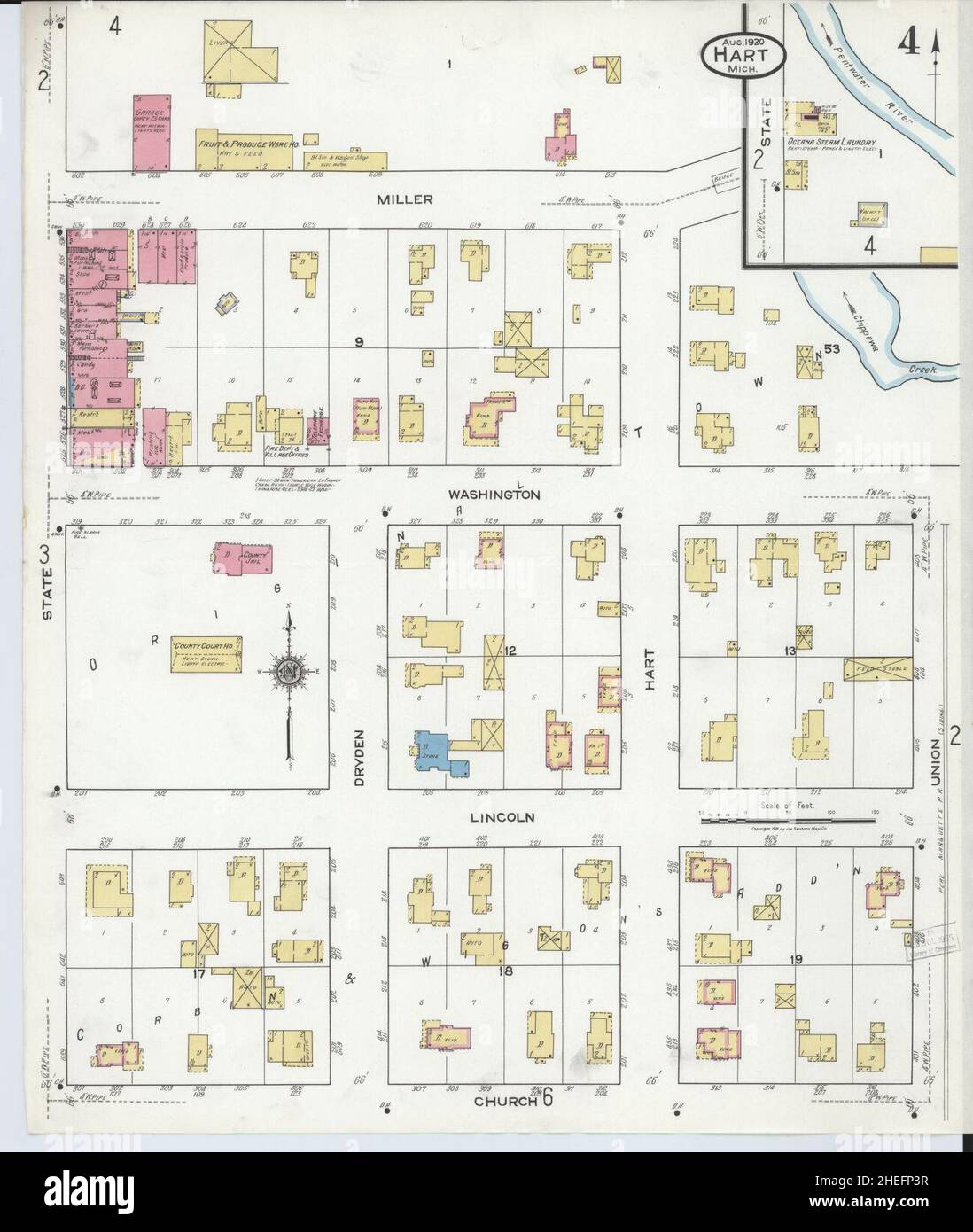 Map of hart michigan hi-res stock photography and images - Alamy