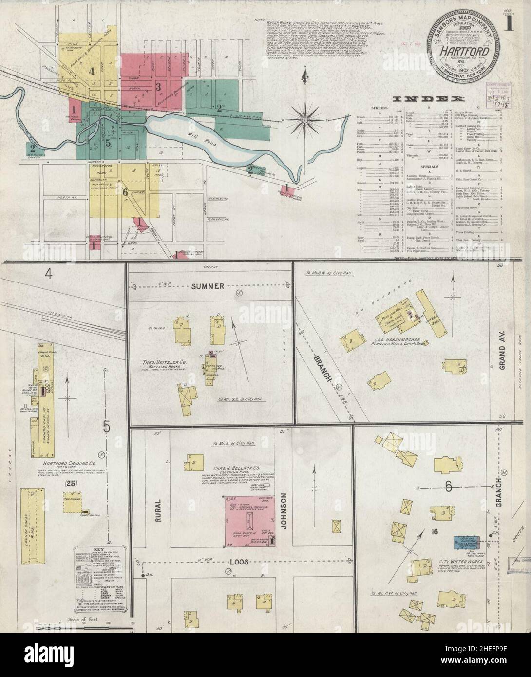 Map of hartford wisconsin hi-res stock photography and images - Alamy