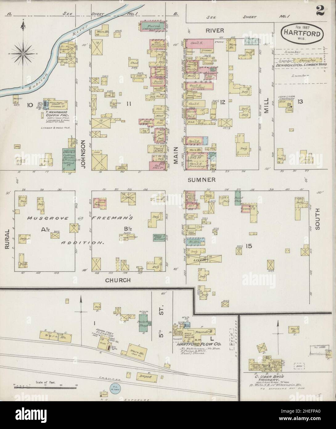 Map of hartford wisconsin hi-res stock photography and images - Alamy