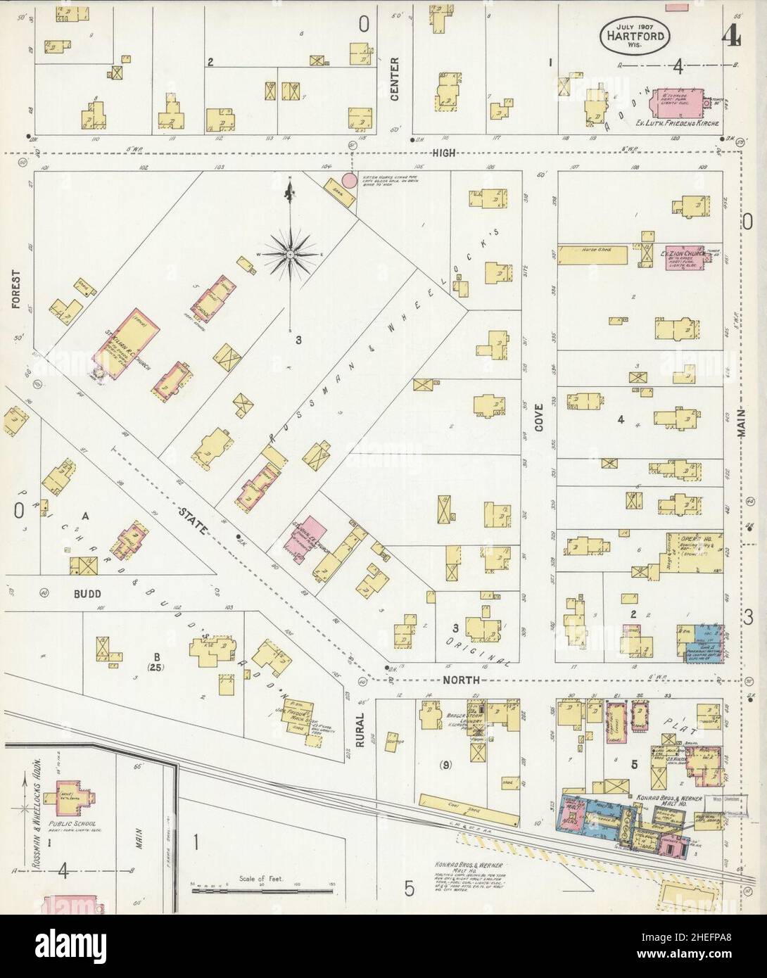 Hartford wisconsin map hi-res stock photography and images - Alamy