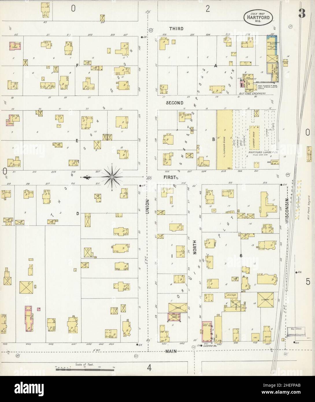 Map of hartford wisconsin hi-res stock photography and images - Alamy