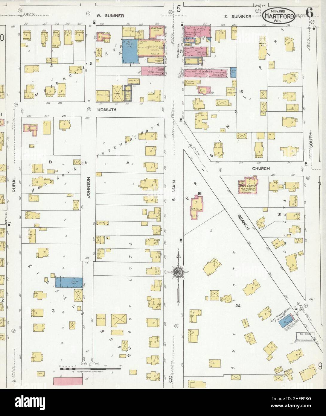 Map of hartford wisconsin hi-res stock photography and images - Alamy