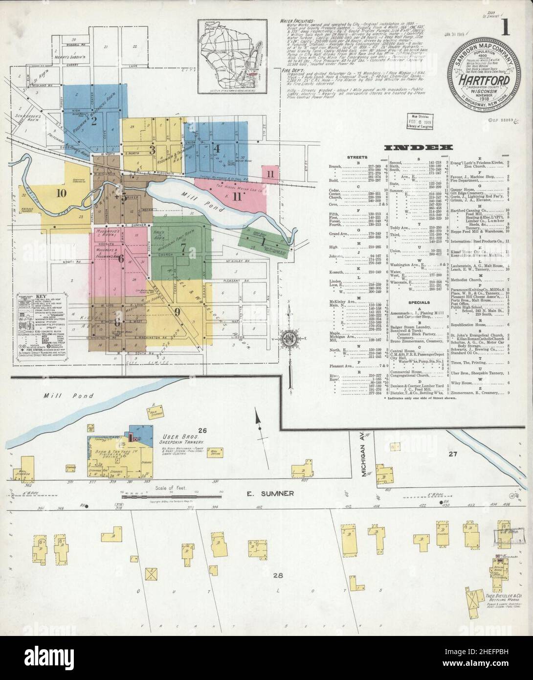 Map of hartford wisconsin hi-res stock photography and images - Alamy