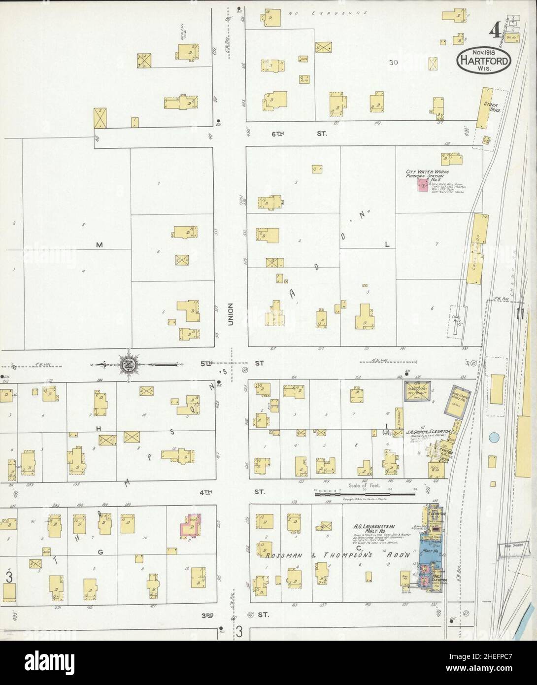 Map of hartford wisconsin hi-res stock photography and images - Alamy