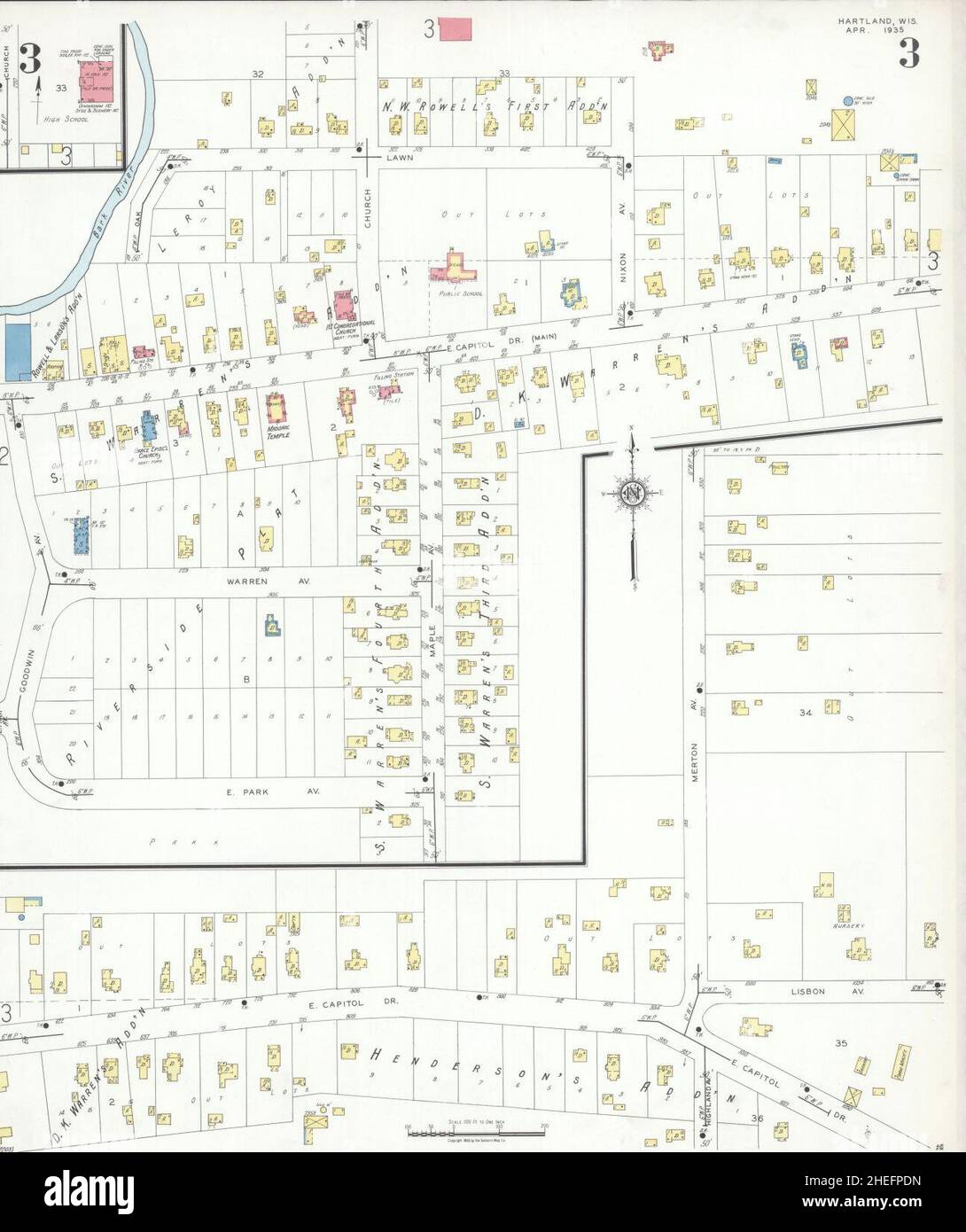 Map of hartland wisconsin hi-res stock photography and images - Alamy