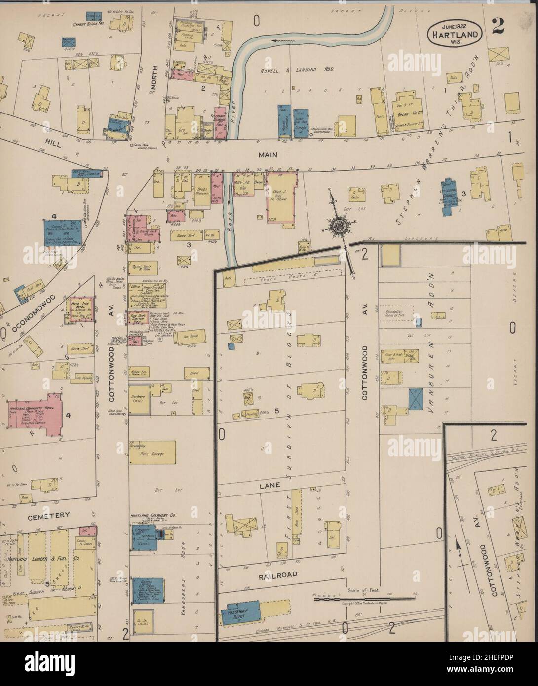 Map of hartland wisconsin hi-res stock photography and images - Alamy
