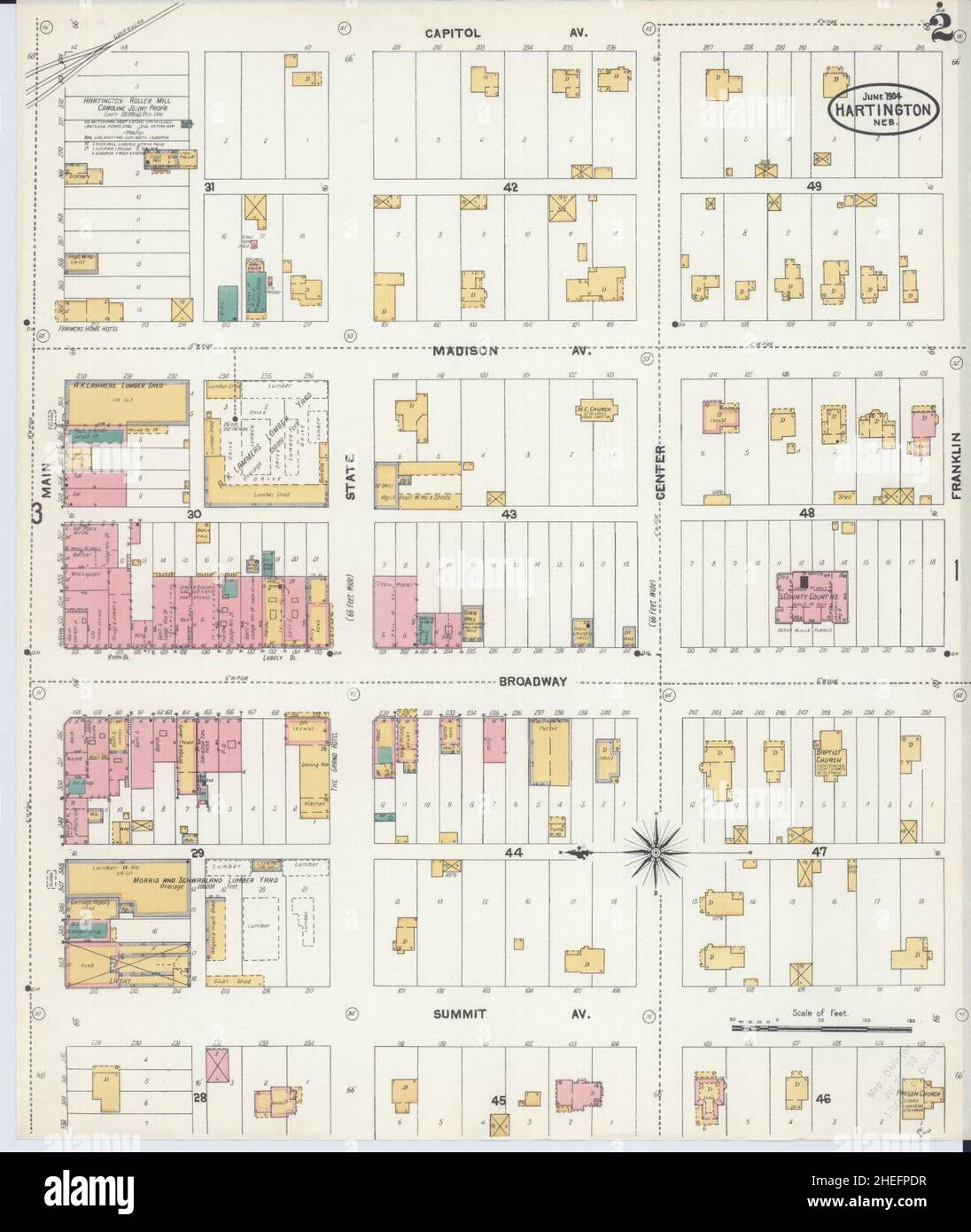 Map of hartington nebraska hi-res stock photography and images - Alamy