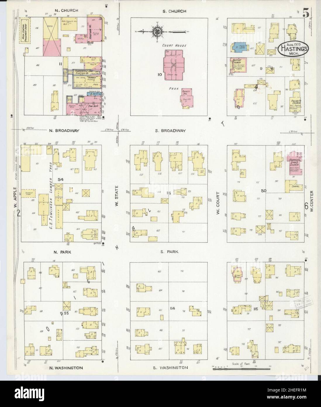 Hastings Michigan Map High Resolution Stock Photography and Images - Alamy