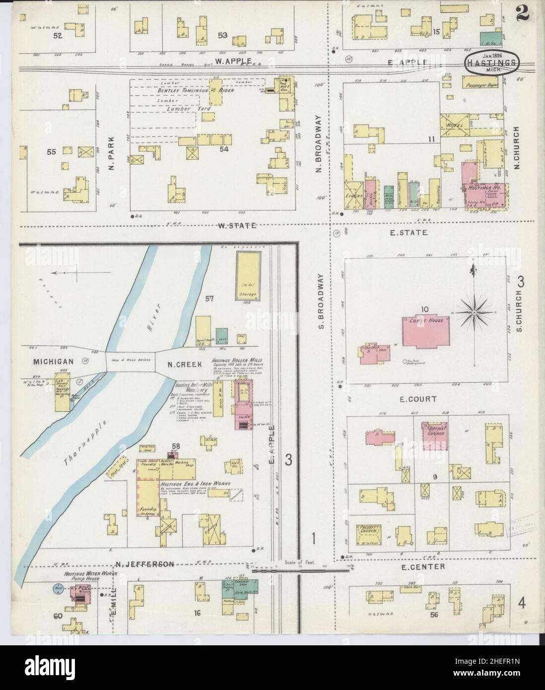 Hastings michigan map hi-res stock photography and images - Alamy