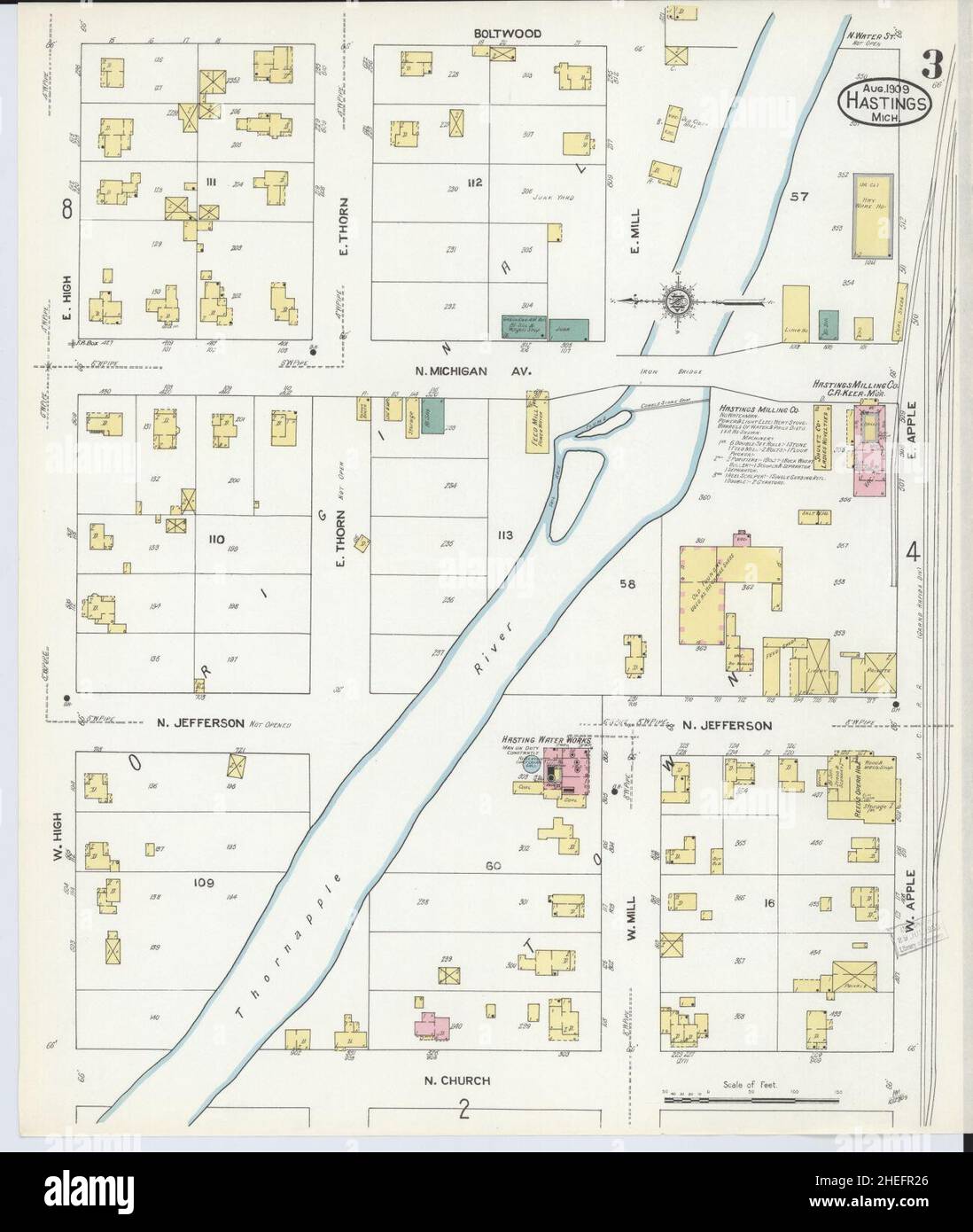 Hastings michigan map hi-res stock photography and images - Alamy