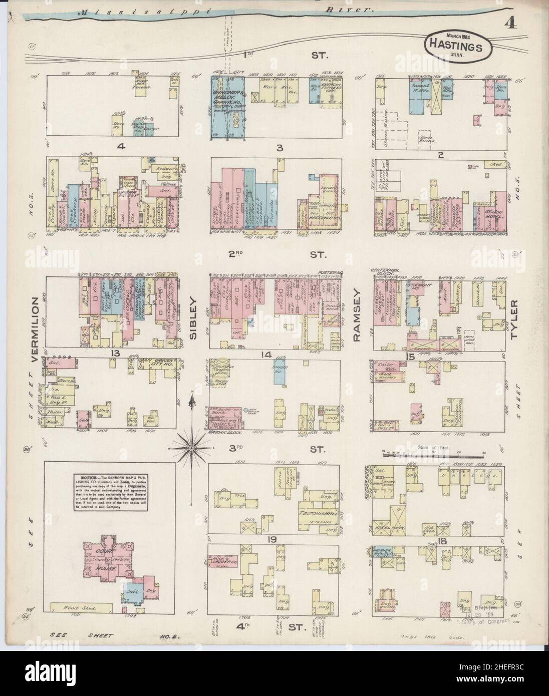 Sanborn Fire Insurance Map from Hastings, Dakota County, Minnesota ...