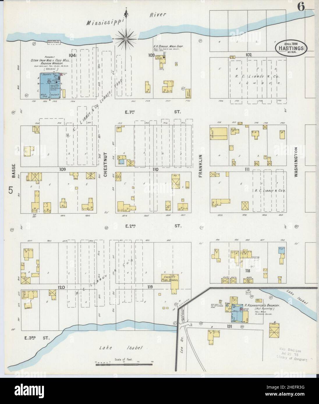 Sanborn Fire Insurance Map from Hastings, Dakota County, Minnesota ...
