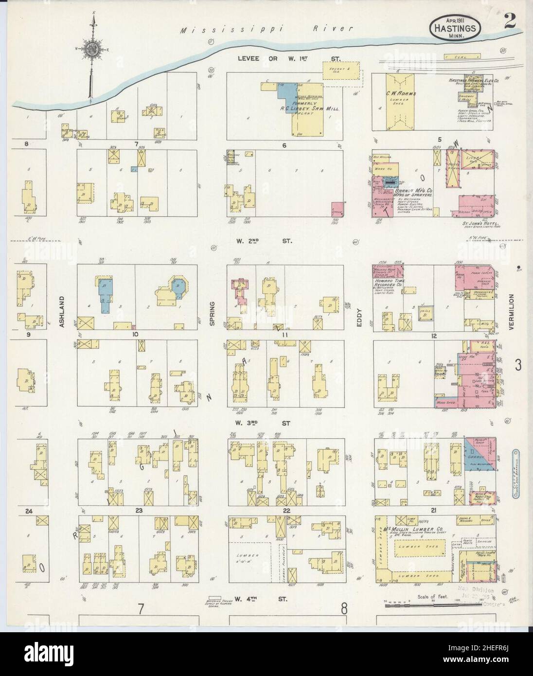 Sanborn Fire Insurance Map from Hastings, Dakota County, Minnesota ...