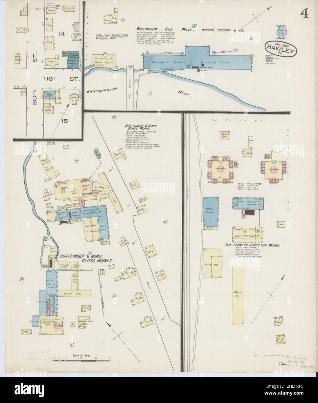Map of hawley hi-res stock photography and images - Alamy