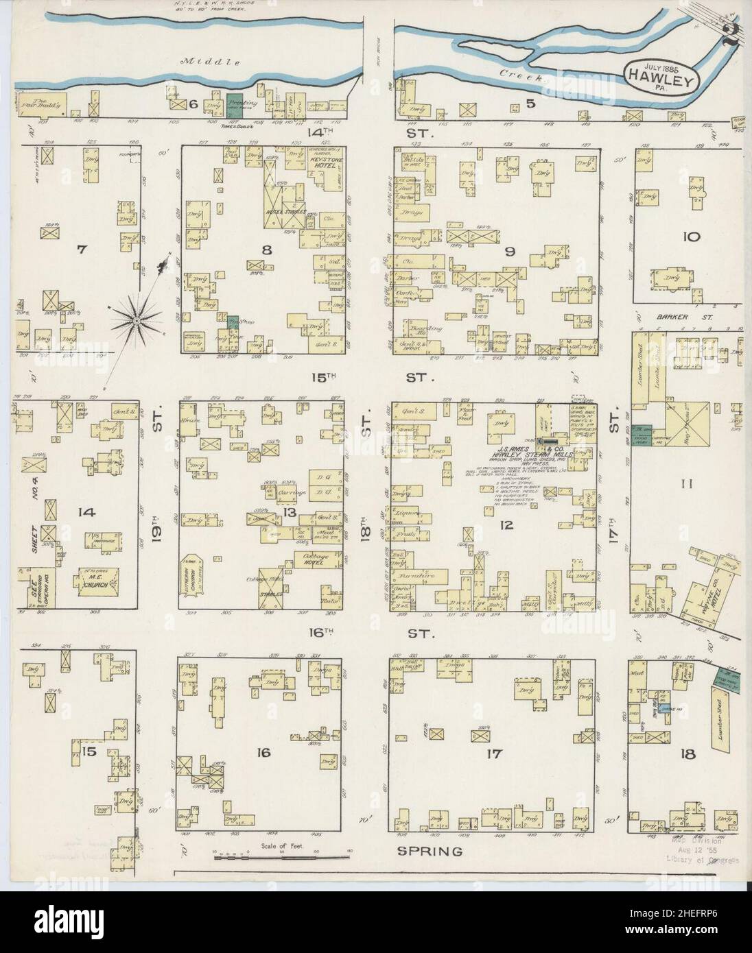 Map of hawley hi-res stock photography and images - Alamy