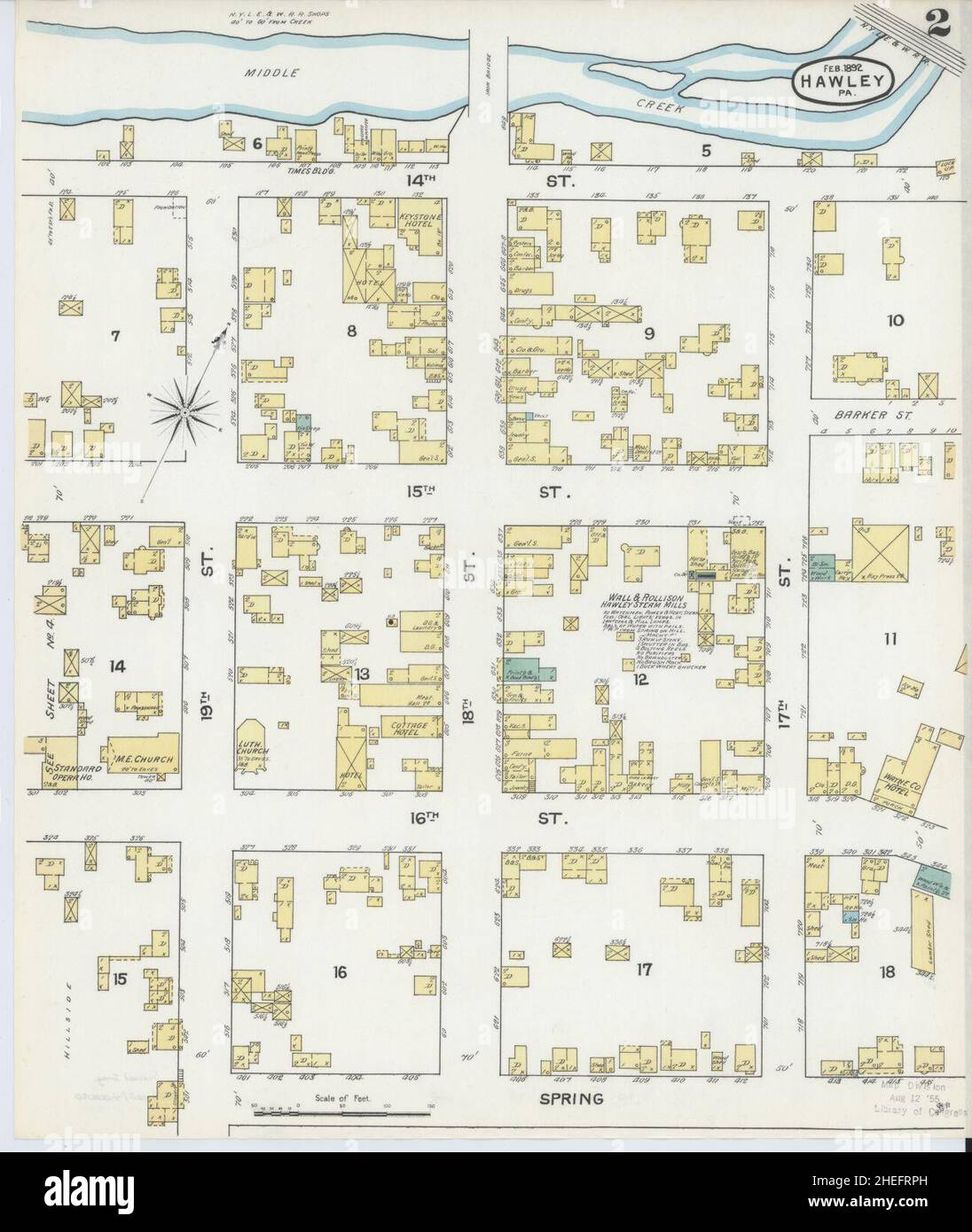 Hawley pennsylvania map hi-res stock photography and images - Alamy