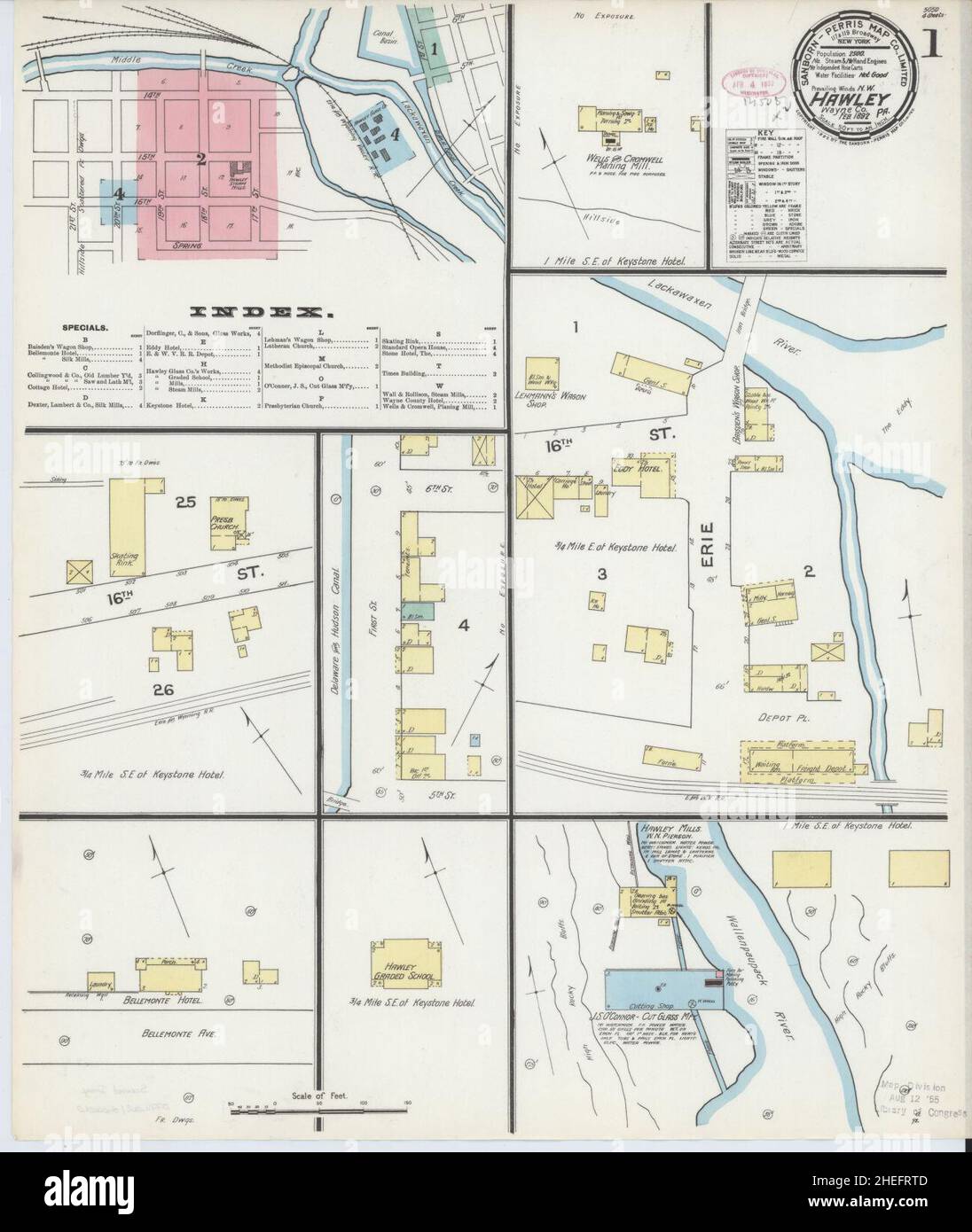 Map of hawley hi-res stock photography and images - Alamy