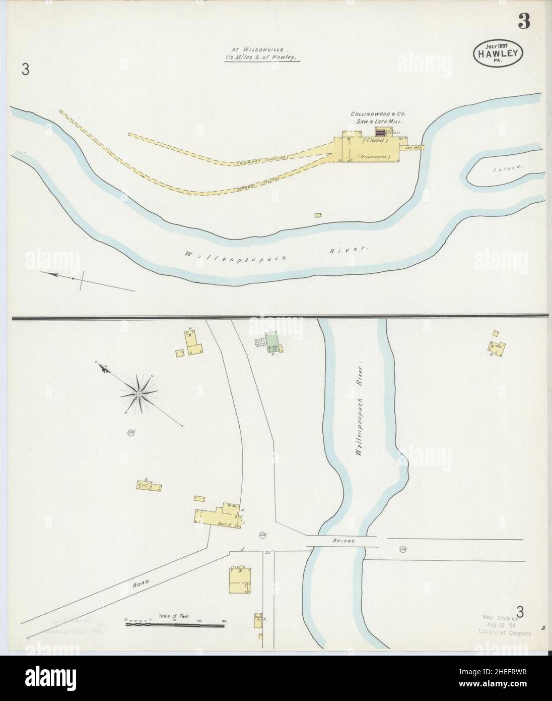 Hawley pennsylvania map hi-res stock photography and images - Alamy