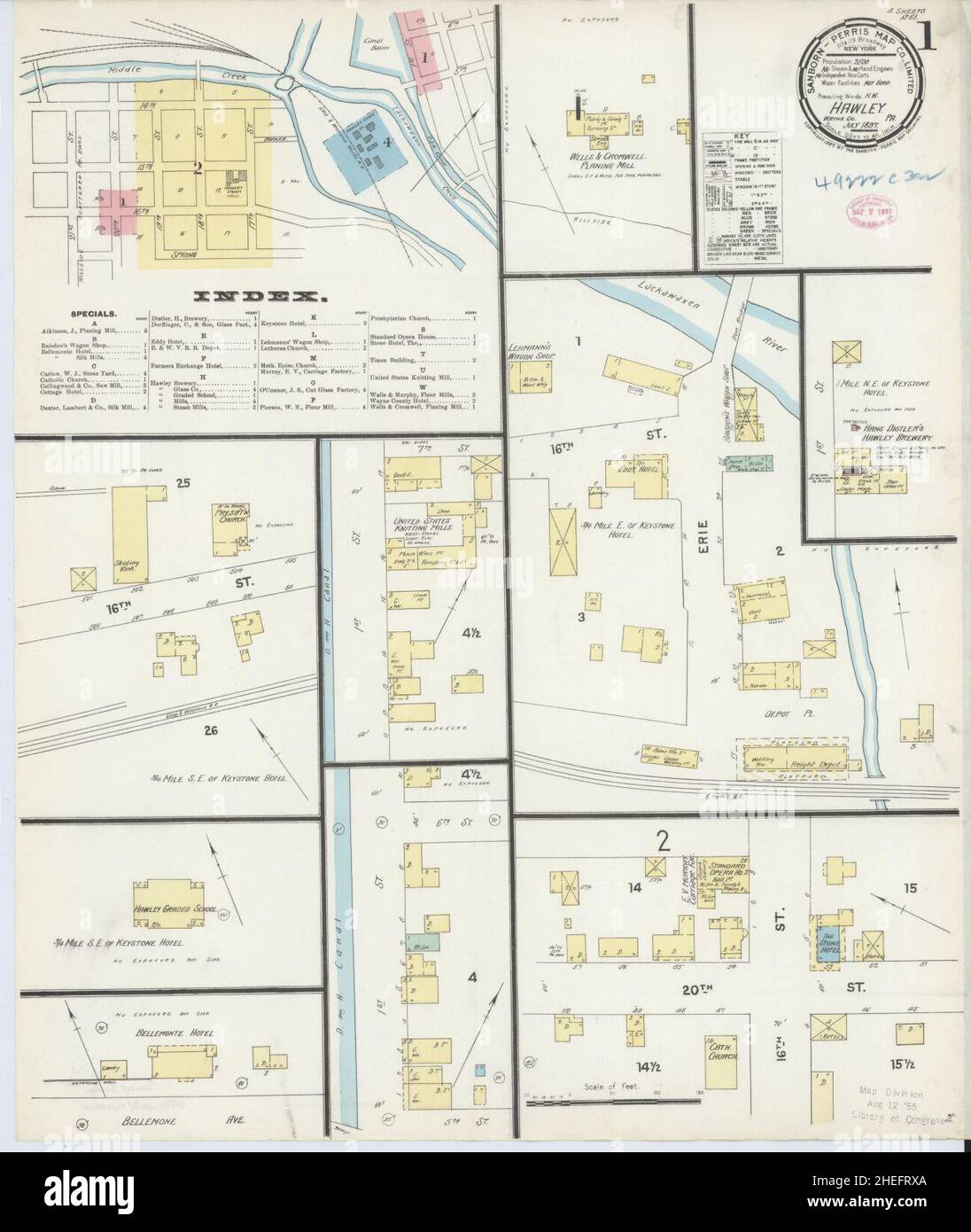 Map of hawley hi-res stock photography and images - Alamy