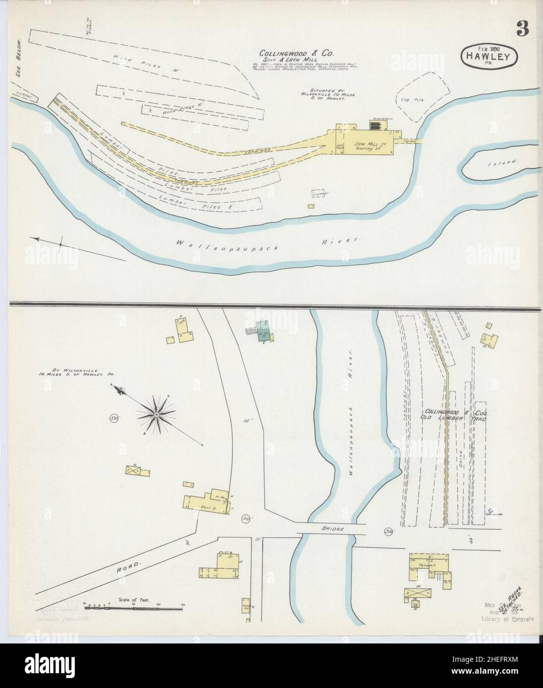Hawley map hi-res stock photography and images - Alamy