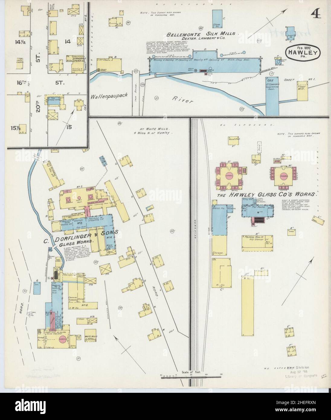 Hawley pennsylvania map hi-res stock photography and images - Alamy