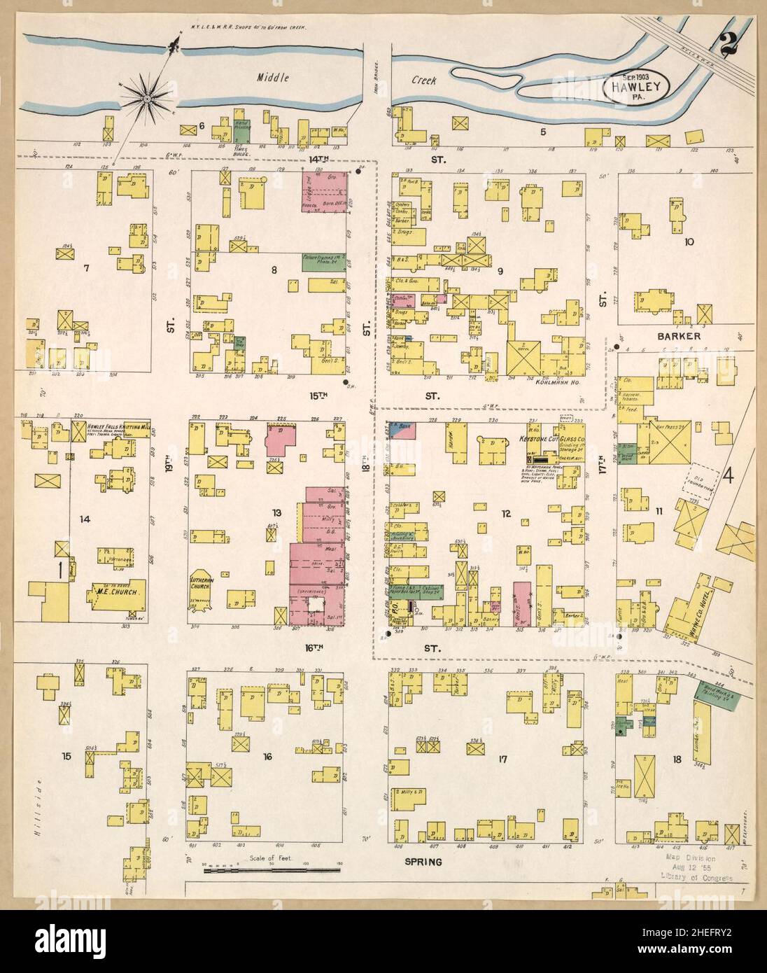 Hawley pennsylvania map hi-res stock photography and images - Alamy