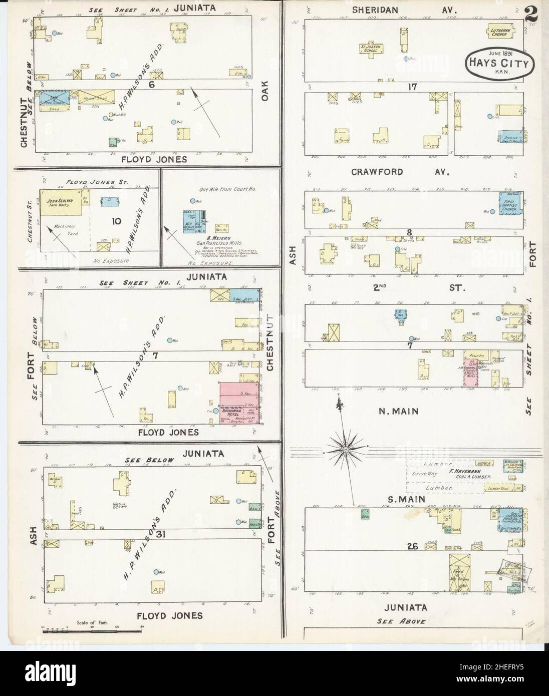 Map of hays kansas hi-res stock photography and images - Alamy