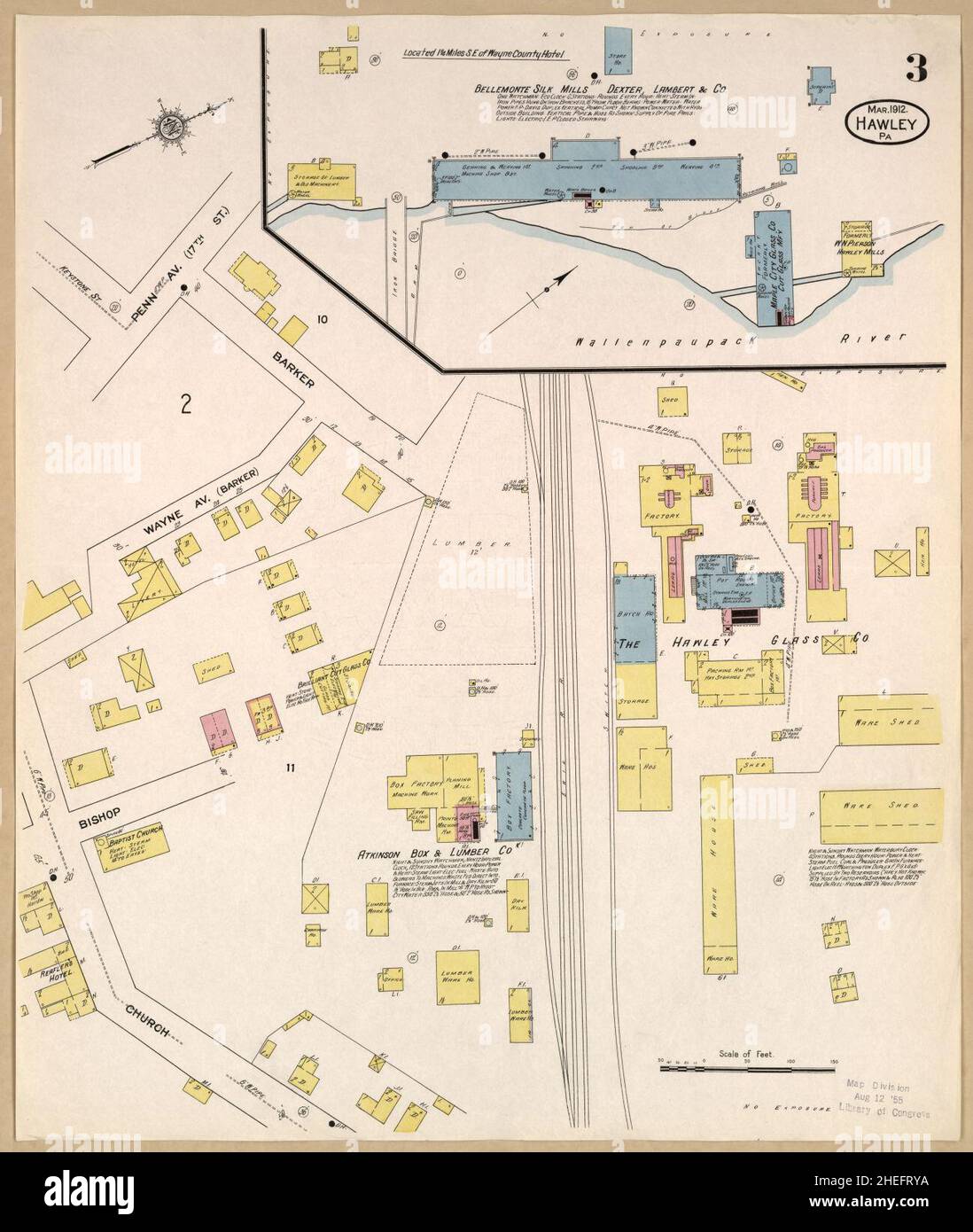 Hawley pennsylvania map hi-res stock photography and images - Alamy