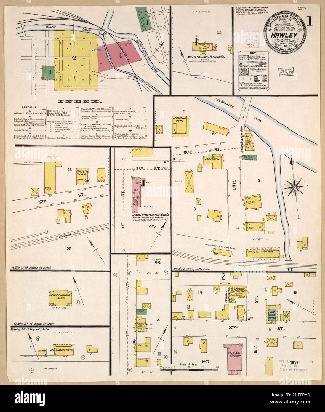 Hawley map hi-res stock photography and images - Alamy