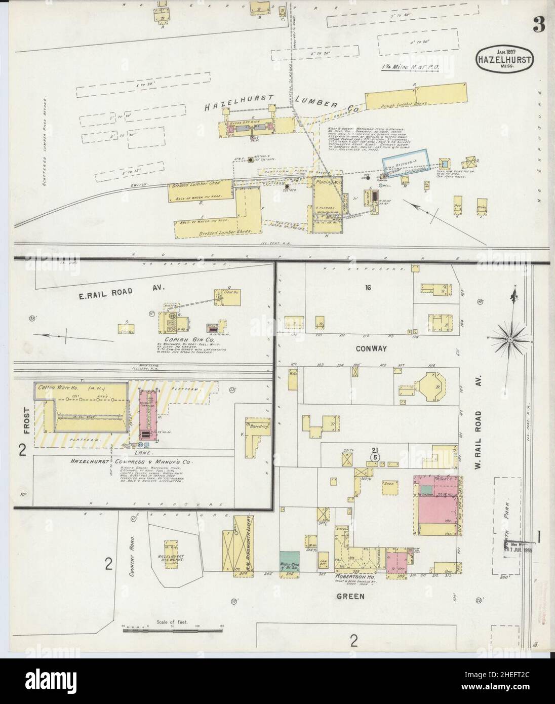 Sanborn Fire Insurance Map from Hazelhurst, Copiah County, Mississippi ...