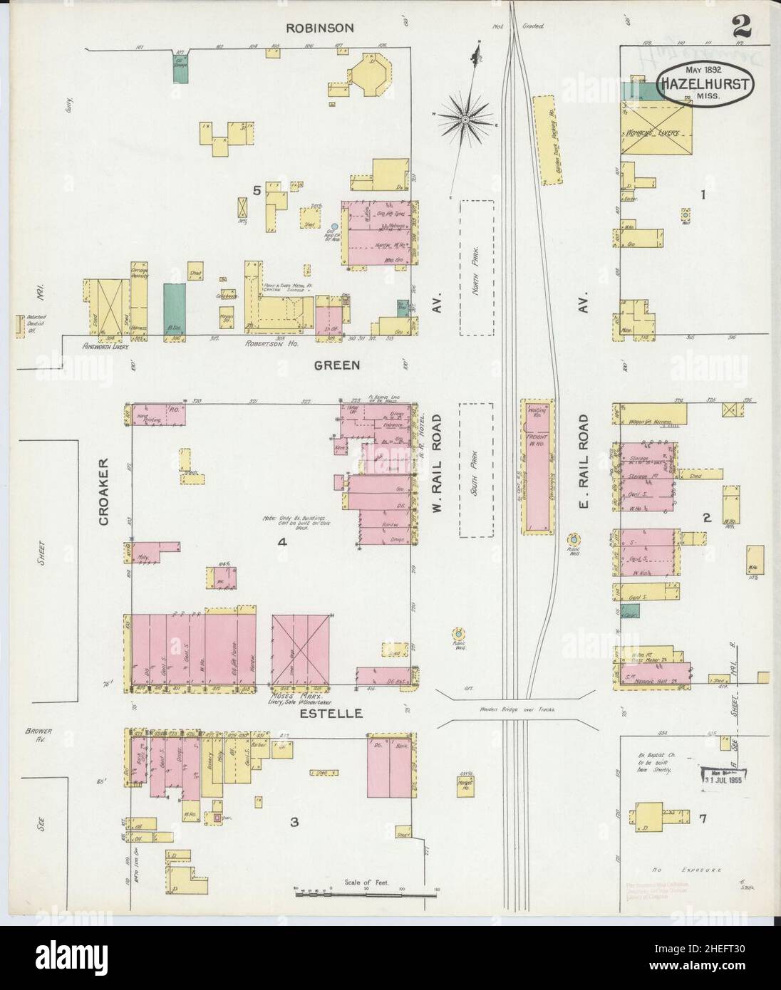 Sanborn Fire Insurance Map from Hazelhurst, Copiah County, Mississippi ...