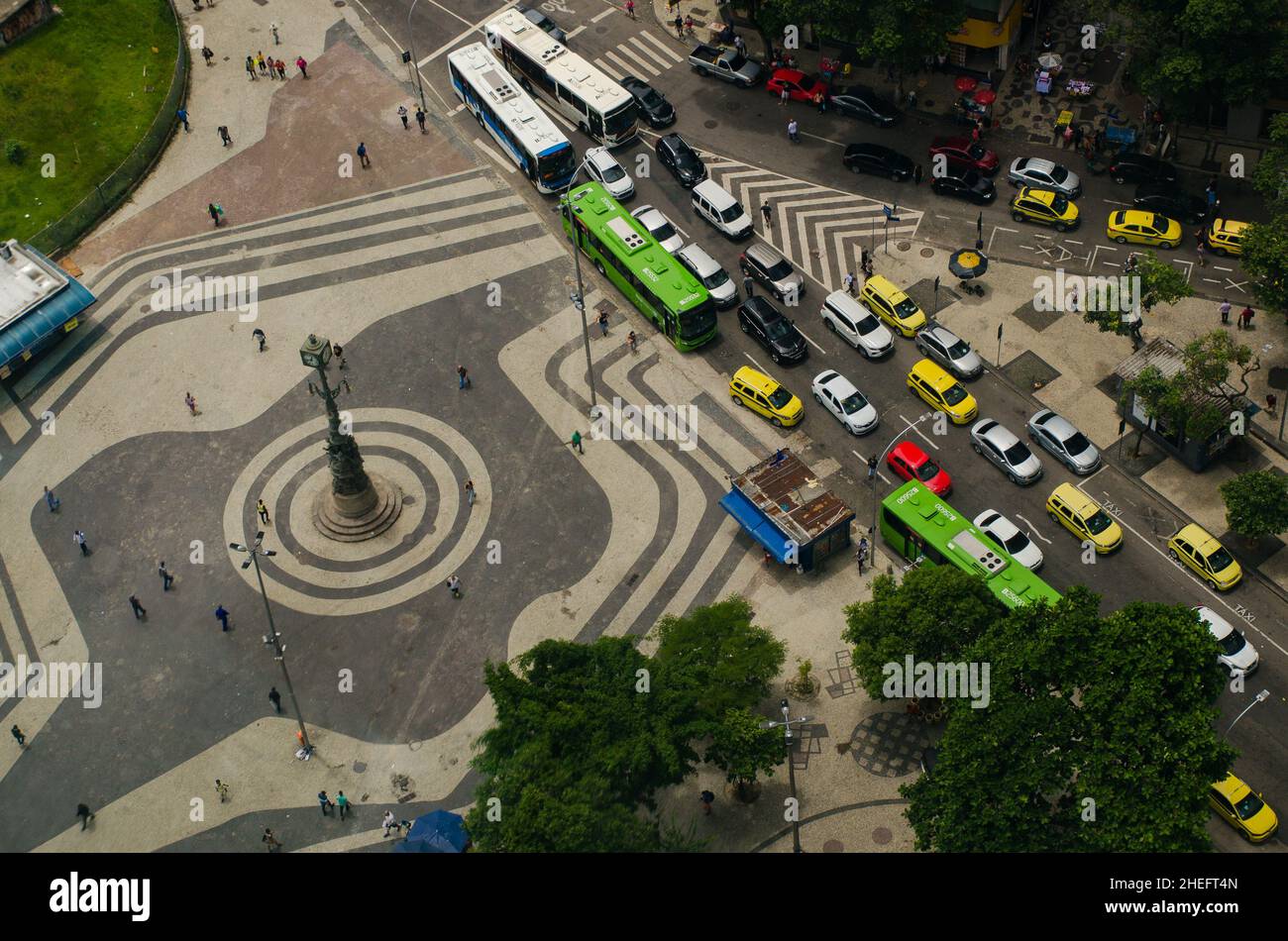 Rio de Janeiro, Brazil - December 15, 2021: Portuguese stone pavement ...