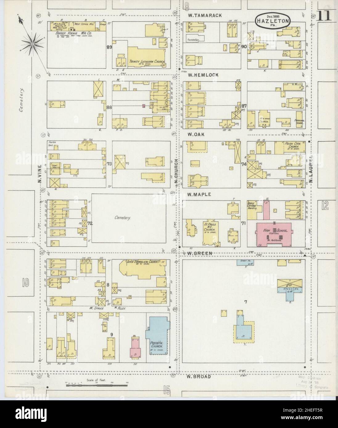 Map of hazleton hi-res stock photography and images - Alamy