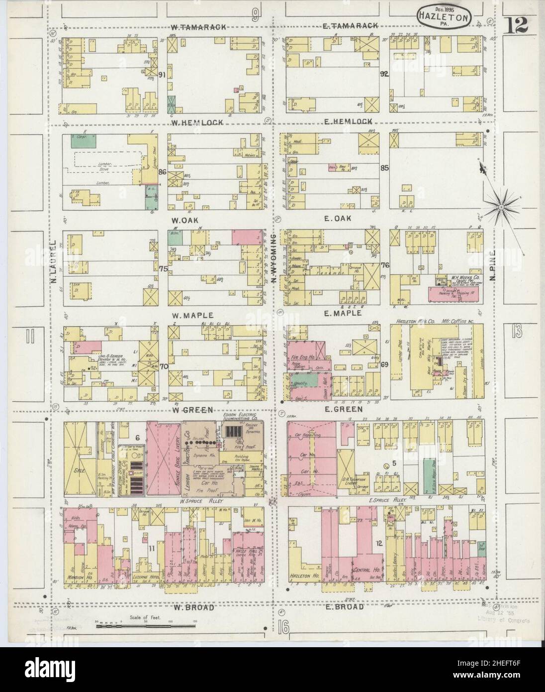 Map of hazleton hi-res stock photography and images - Alamy