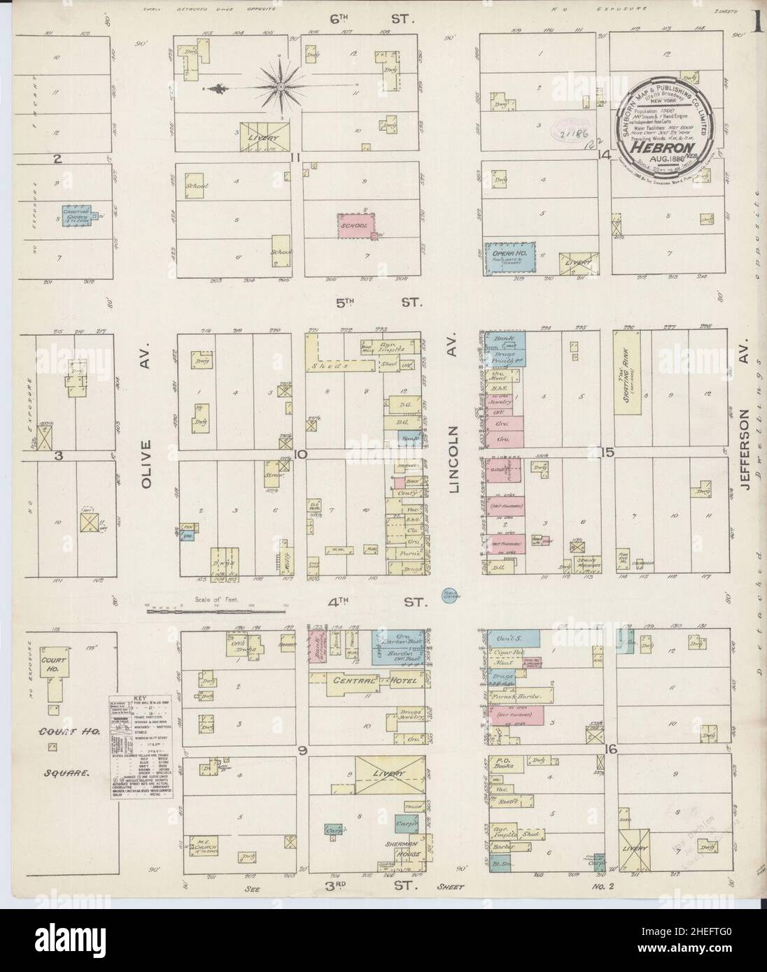 Hebron nebraska map hi-res stock photography and images - Alamy