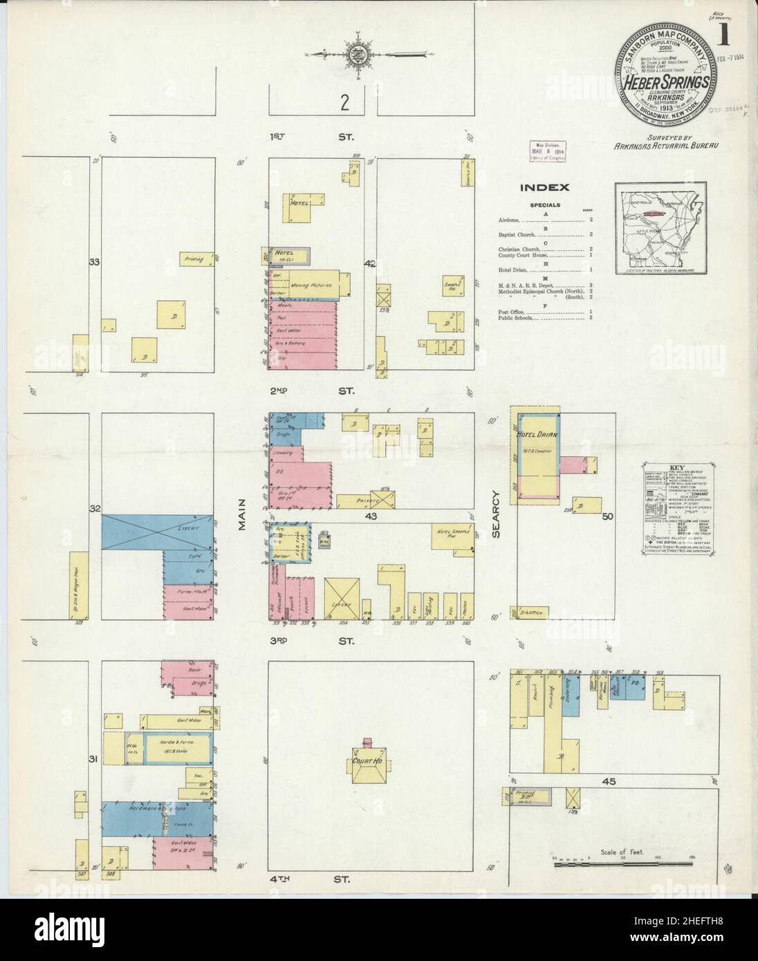 Map of heber springs hi-res stock photography and images - Alamy