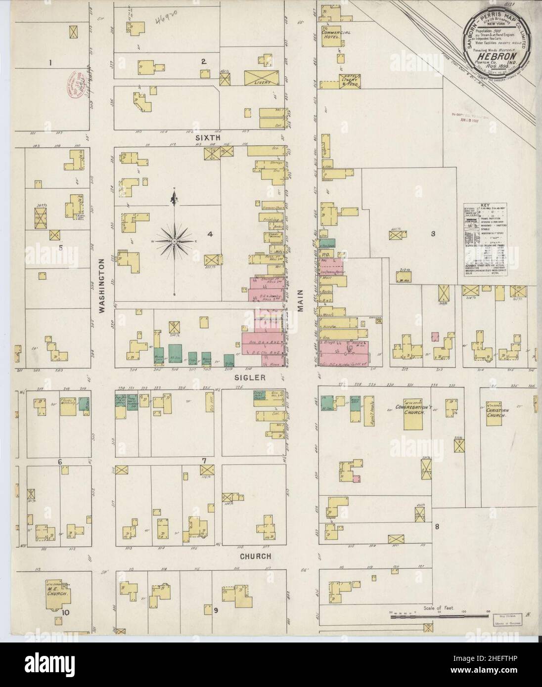 Hebron indiana map hi-res stock photography and images - Alamy