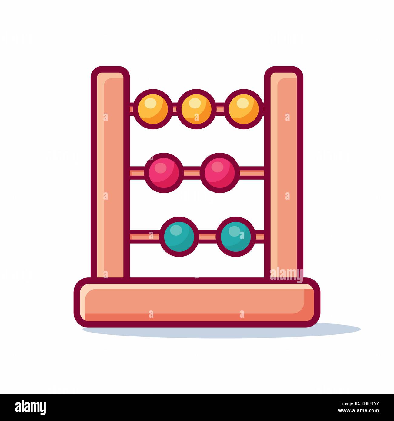 abacus isolated cartoon for education concept vector illustration in ...