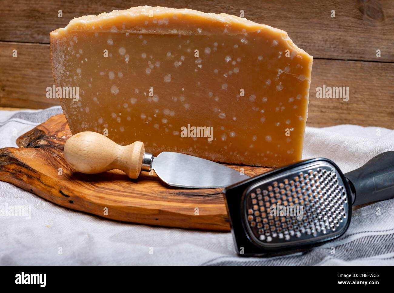 72 months very old Italian parmigiano-reggiano parmesan cheese from ...