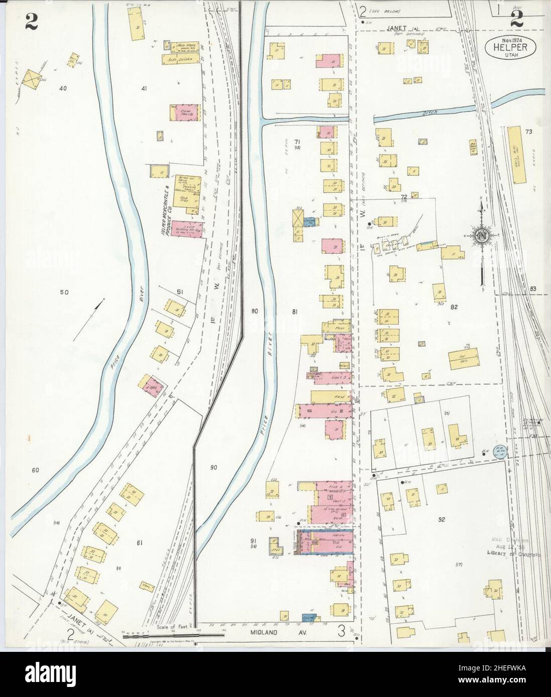 Map of helper utah hi-res stock photography and images - Alamy