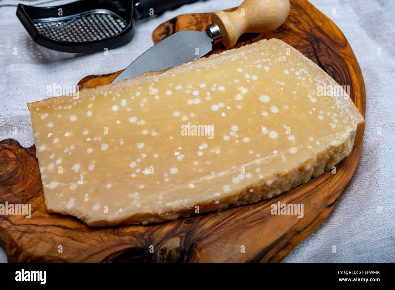 72 months very old Italian parmigiano-reggiano parmesan cheese from ...