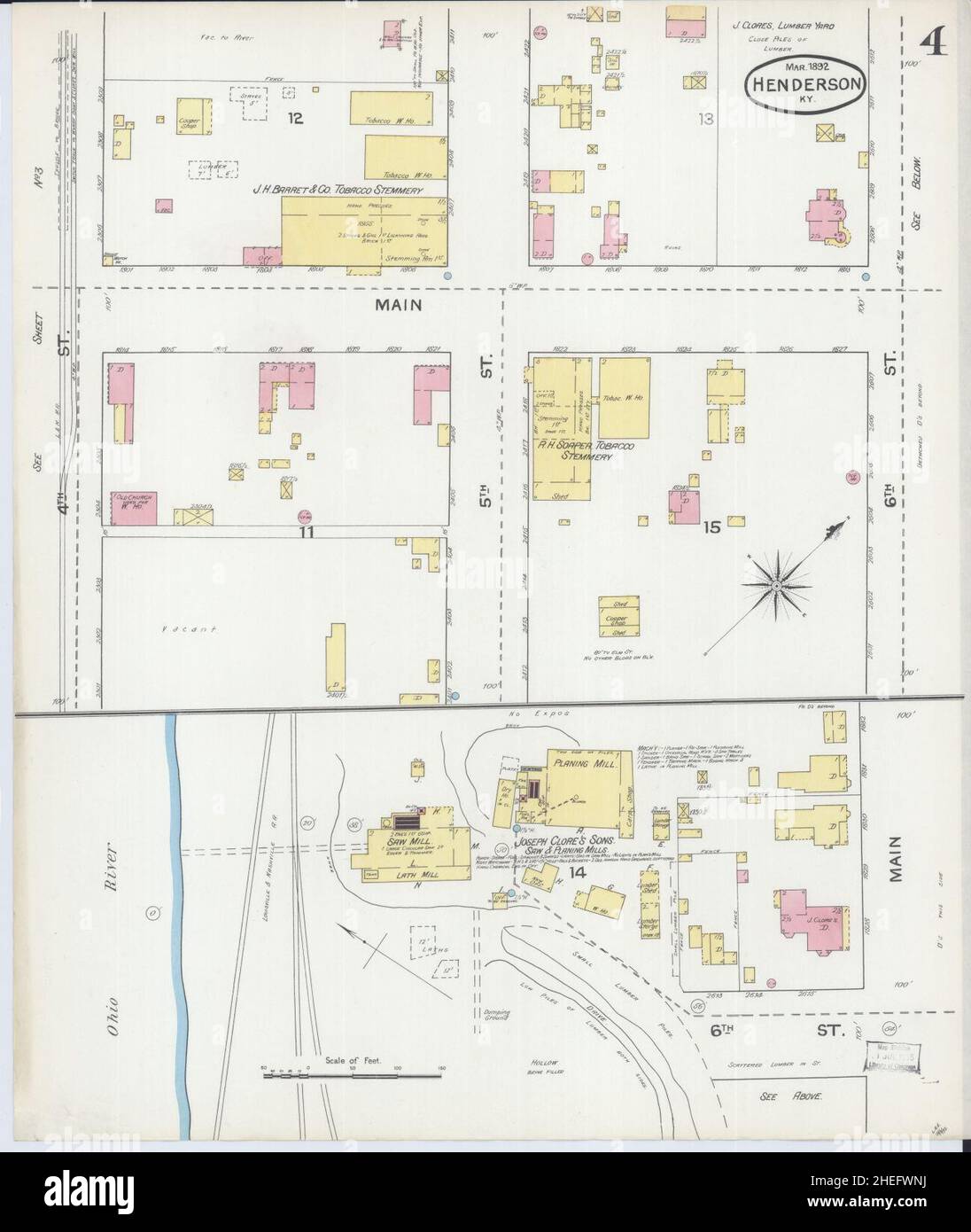 Henderson kentucky map hi-res stock photography and images - Alamy
