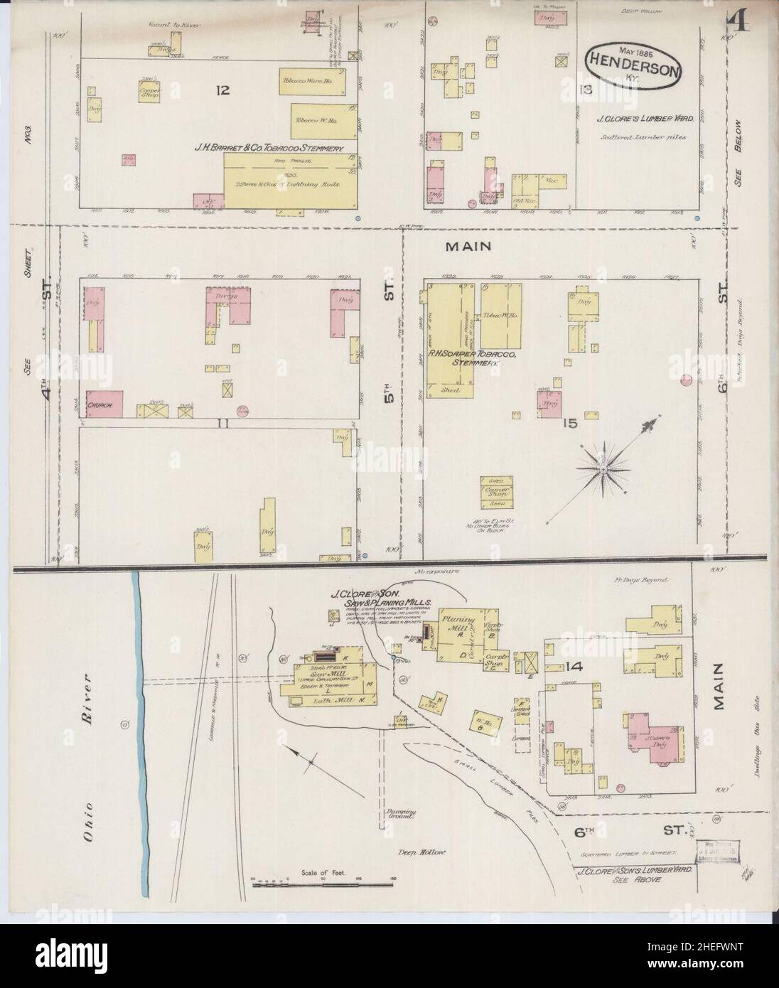 Henderson kentucky map hi-res stock photography and images - Alamy